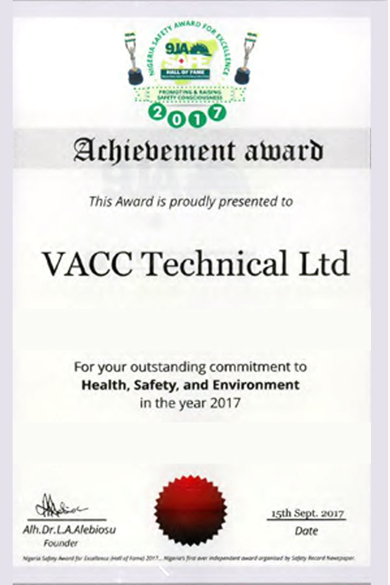 Awards & Certifications – Welcome to VACC Technical
