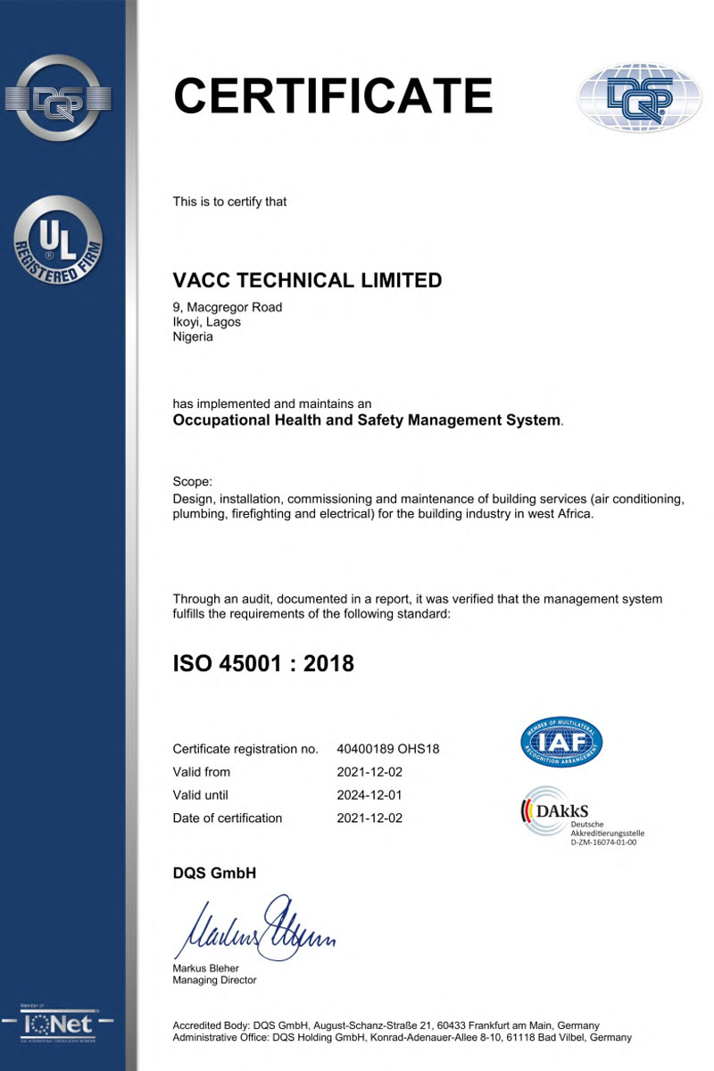 Awards & Certifications – Welcome to VACC Technical